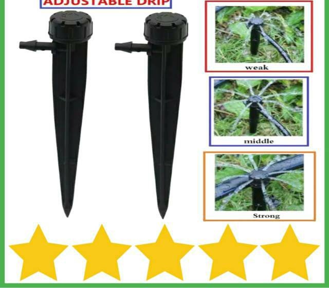 SPRINKLER ADJUSTABLE STICK DRIPPER STIK DRIP TAMAN KEBUN AIR POT BUNGA ...
