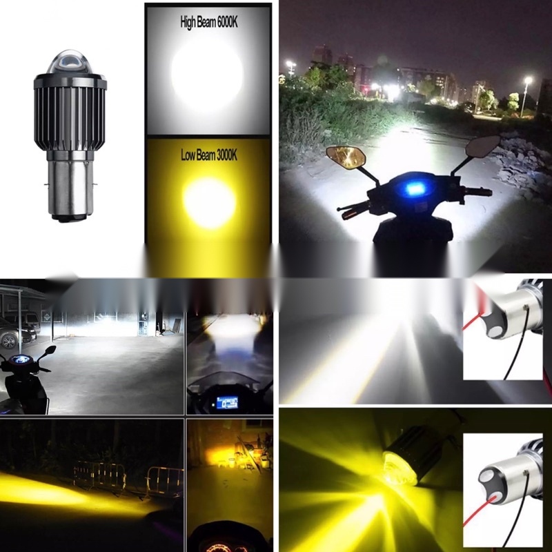 Lampu led laser bholam laser kaki h6 motor H-6 Waterproof LAMPU UTAMA ...