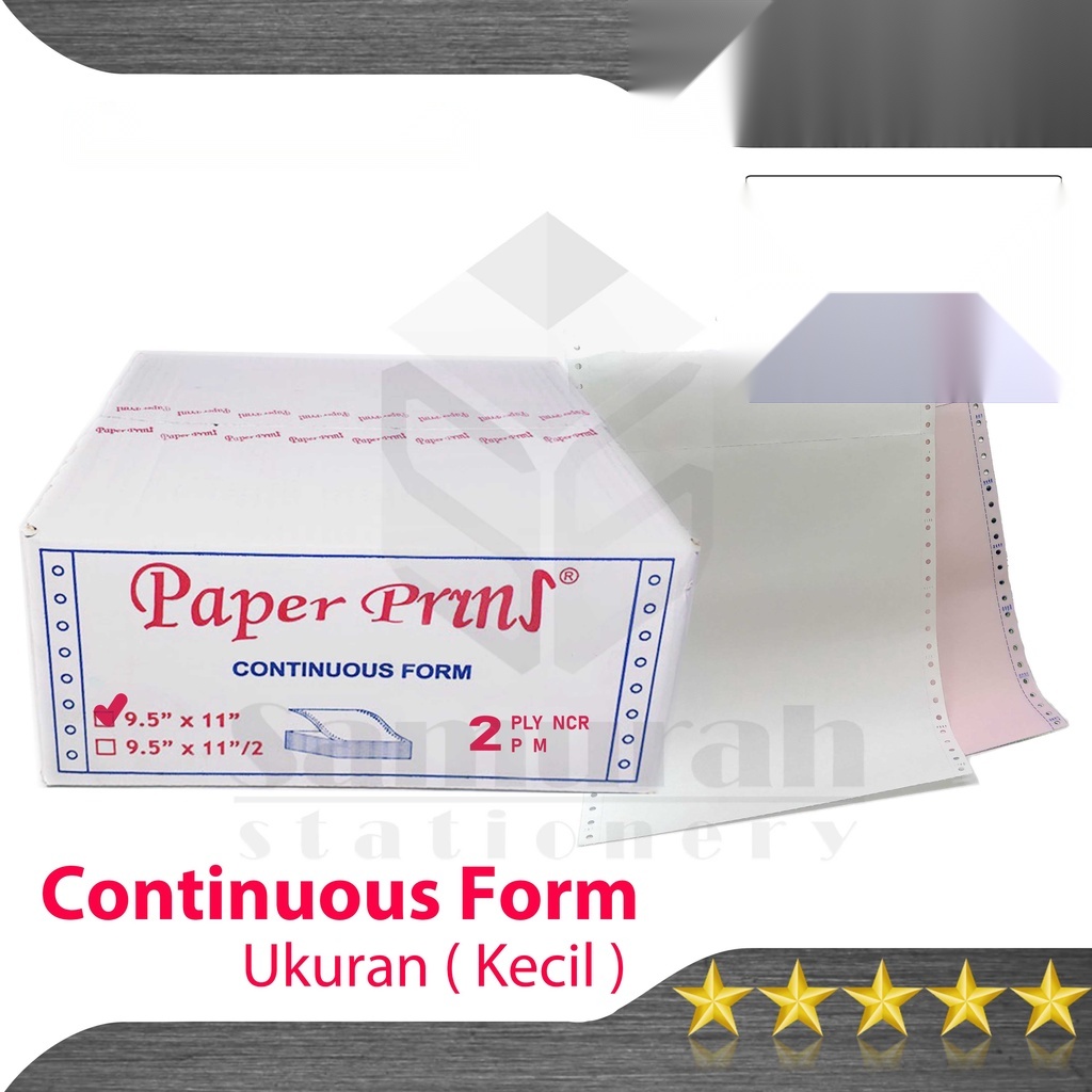 Kertas Continuous Form Paper Prins 9,5 x 11" ( Full ) Atau 9,5 x 11/2 ...