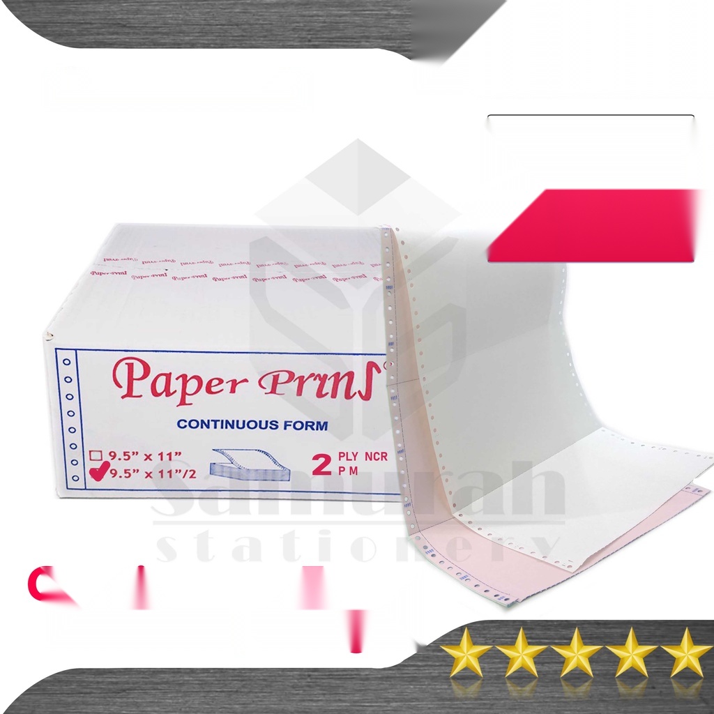 Kertas Continuous Form Paper Prins 9,5 x 11" ( Full ) Atau 9,5 x 11/2 ...