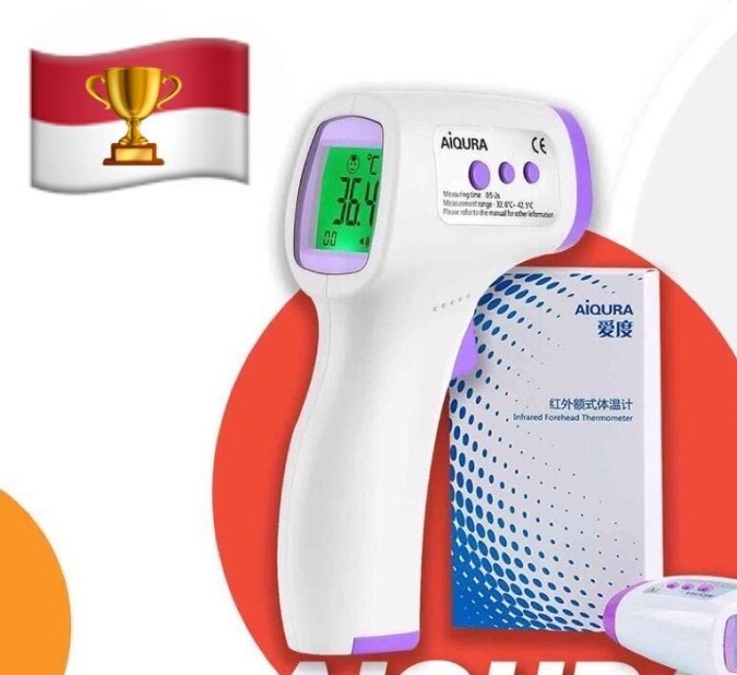 Thermometer Infrared Non Contact Termometer Gun suhu badan non kontak 3 ...