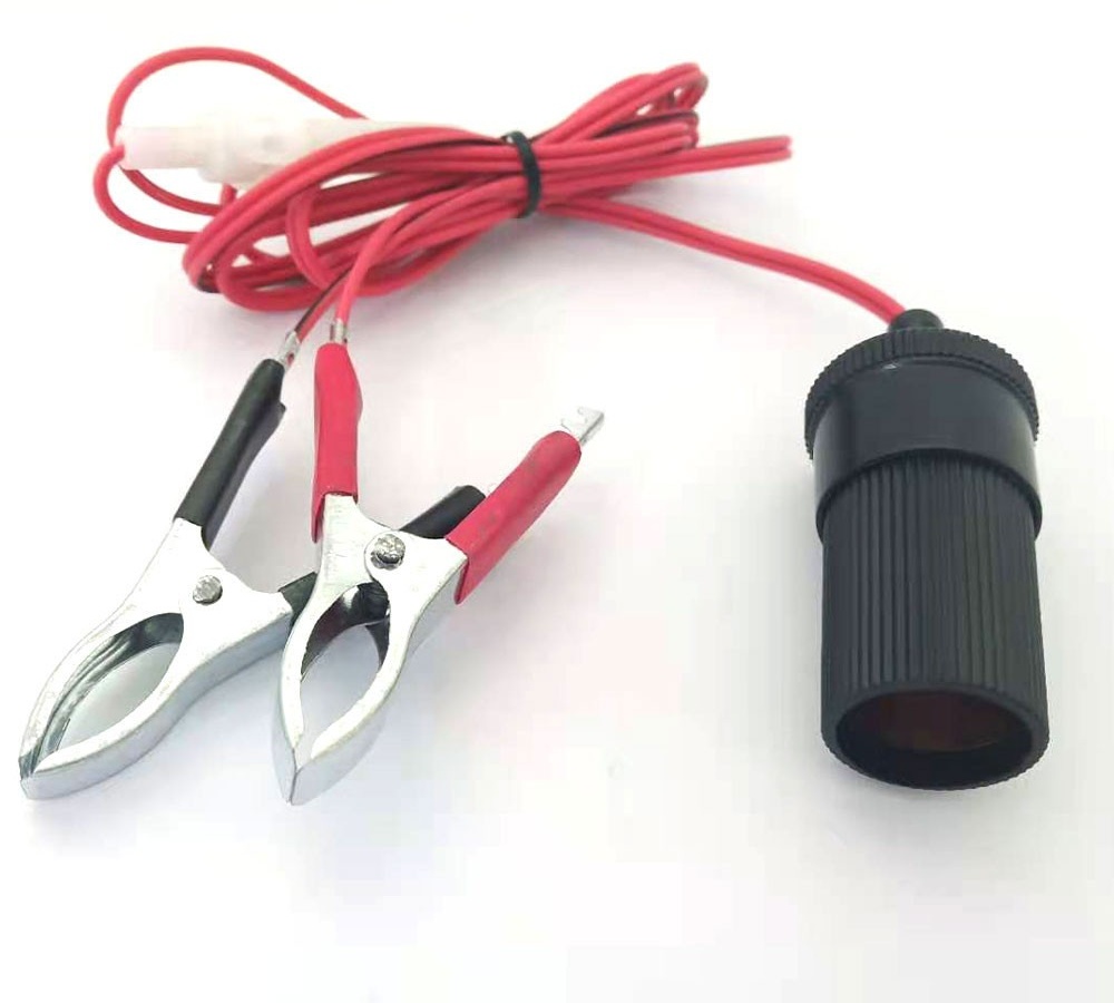 Colokan Female Inverter ke Jepit Buaya Terminal Clip-on Aki Mobil Plug ...