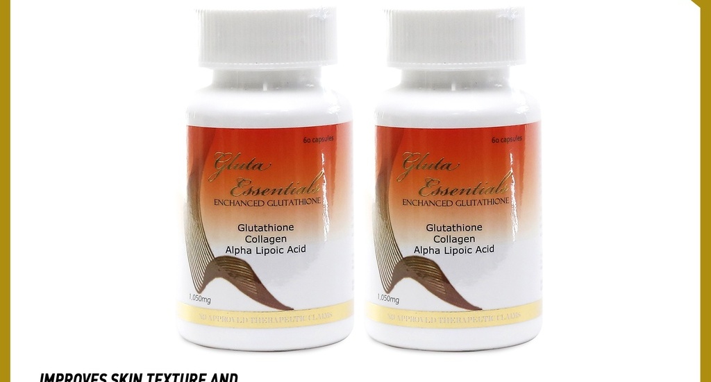 Authentic Gluta Essentials Enhance glutathione 1050mg 60 caps x 2 ...