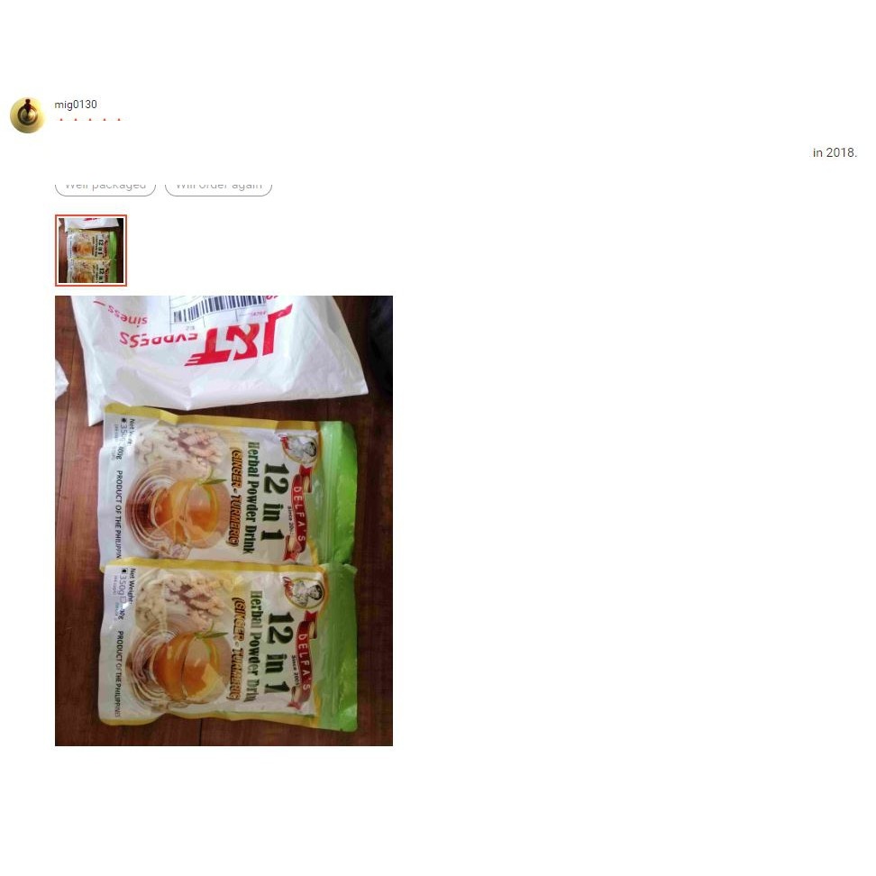 Delfa's 12 in 1 Herbal Powder Drink (Ginger-Turmeric) 350g | Lazada PH